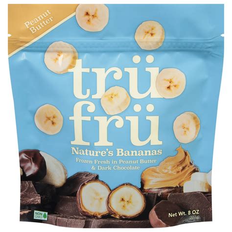 Tru Fru Bananas Frozen Fresh In Peanut Butter And Dark Chocolate