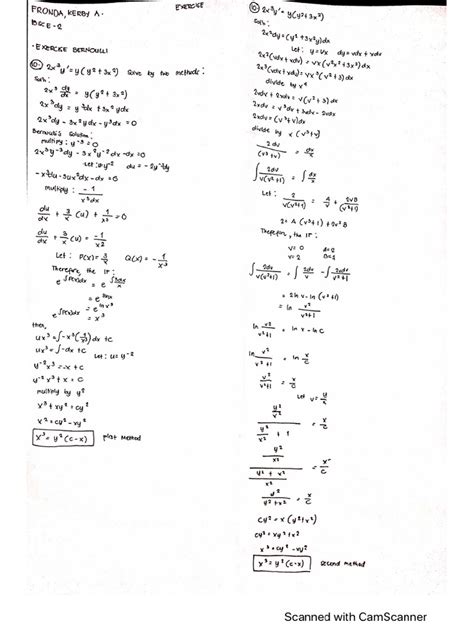 Exercise On Bernoullis Equation Pdf