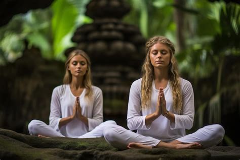 Premium AI Image Nature S Yoga Haven Serene Practice