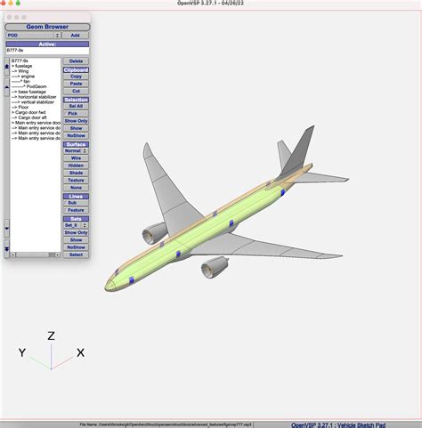 Openvsp Generated Mesh Example — Openaerostruct 2110 Documentation