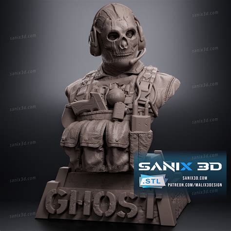 Ghost Cod Bust Stl Files