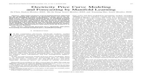 pdf electricity price curve modeling by manifold learning