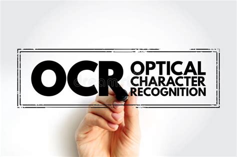 Ocr Optical Character Recognition Is The Process That Converts An