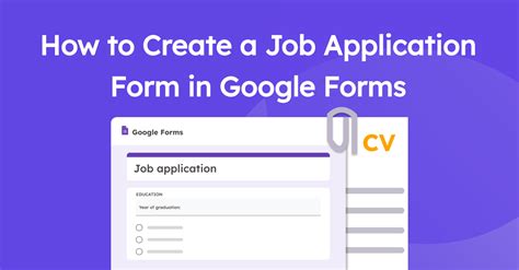 How To Create A Job Application Form In Google Forms