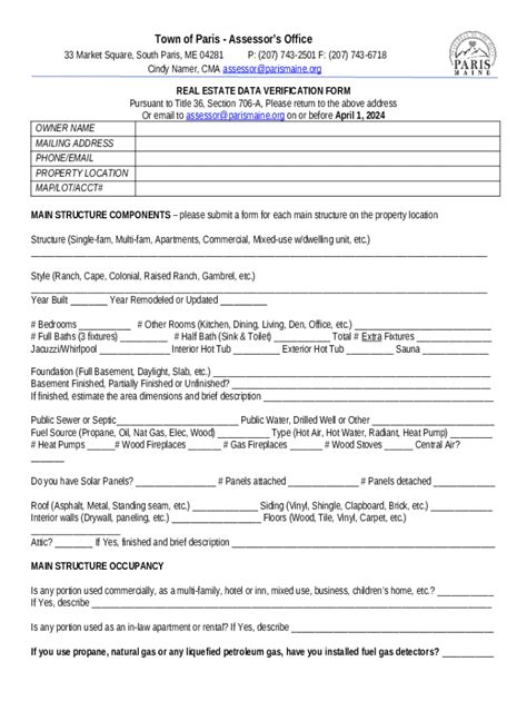 Real Estate Data Verification Doc Template Pdffiller