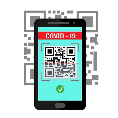 Premium Vector Scan Qr Code Covid 19 To Phone With App Smartphone To Scan Qr Code Vaccine
