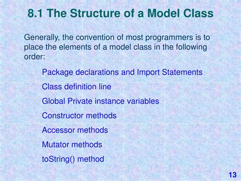 Ppt Model Classes And Object Oriented Programming Powerpoint