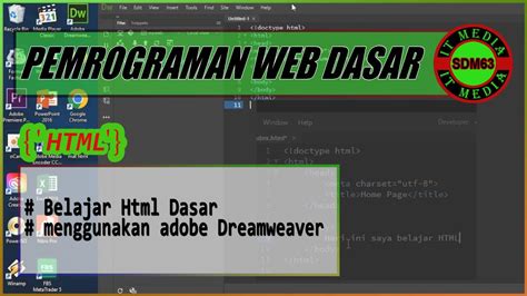 Belajar Html Dasar Menggunakan Adobe Dreamweaver Youtube