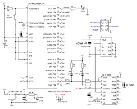 Arduino Nano распиновка платы фото