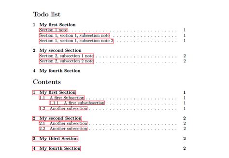 Todonotes Todo List Create A Section Without Any Comments Tex