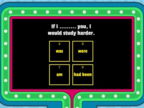 Conditional Types 1 And 2 Gameshow Quiz