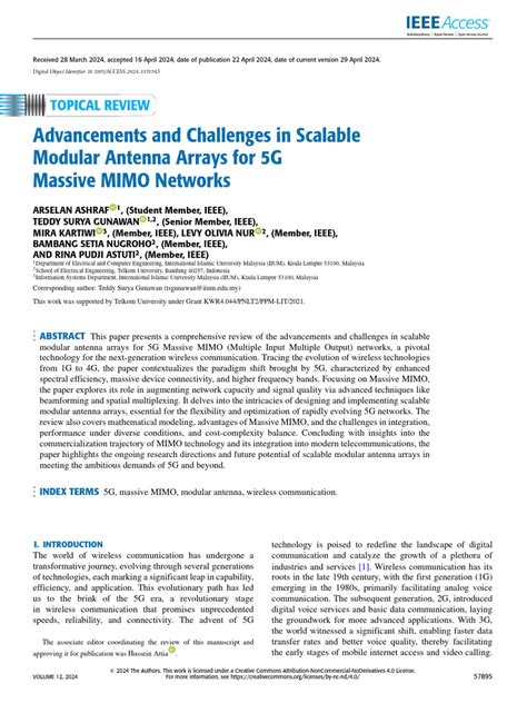 Advancements And Challenges In Scalable Modular Antenna Arrays For 5g Massive Mimo Networks