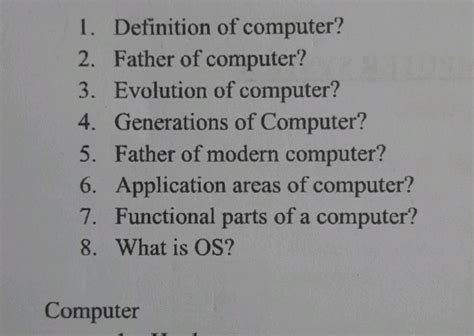1 Definition Of Computer 2 Father Of Computer StudyX