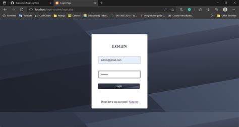 github thatsymer login system html css php mysql xammp