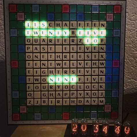 Scrabble Word Clock