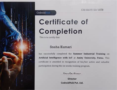 Sneha Kumari On Linkedin Ai Iot Internshipcompletion