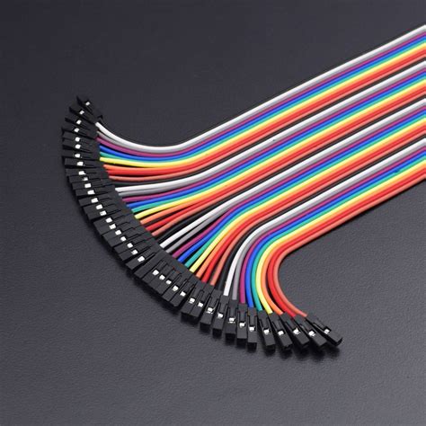 20cm Dupont Wire Color Jumper Cable 2 54mm 1p 1p Female To Female