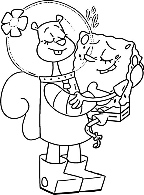 Sandy Cheeks Coloring Pages Free Printable Fun