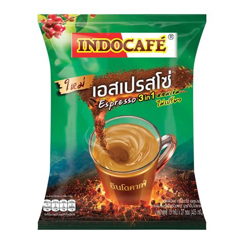อินโดคาเฟ่ เอสเพรสโซ่ 3 อิน 1 กาแฟปรุงสำเร็จชนิดผง แพ็ค 27 ซอง Big C Online