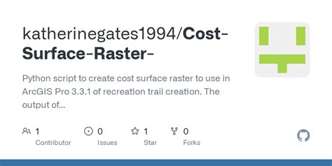 GitHub Katherinegates Cost Surface Raster Python Script To Create Cost Surface Raster To