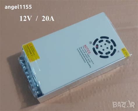Метално захранване за видеонаблюдение 12v 20a за Dvr за камери метален блок в Комплекти за