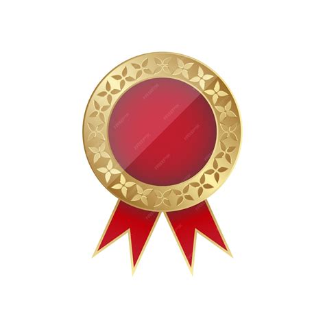Premium Vector Golden And Red Premium Quality Badge Vector