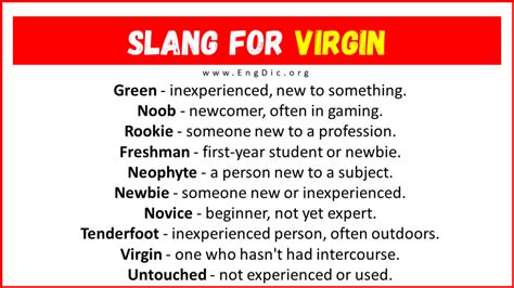 30 Slang For Virgin Their Uses And Meanings Engdic