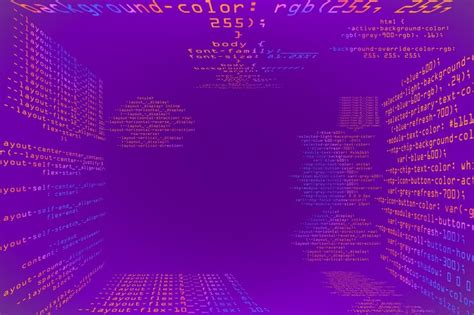 Premium Photo Abstract Glowing Purple Coding Programming Background With Mock Up Place Big
