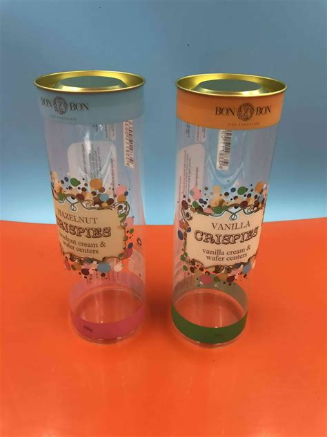 Clear Plastic Tube With Tinplate Lids Clear Plastic Tube With Metal
