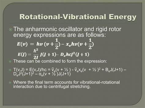 Vibrational Rotational Spectrum Of Hcl And Dcl Pptx