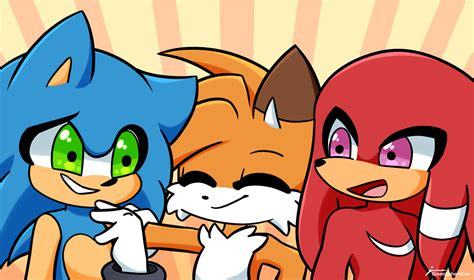 Sonic Tails And Knuckles Commission 5 5 By Greenspherecon On Deviantart