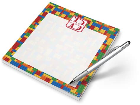 Custom Building Blocks Notepad Personalized Youcustomizeit