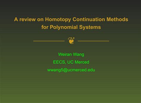 A Review On Homotopy Continuation Methods For Polynomial Systems