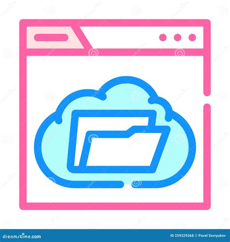 Web Folder Color Icon Vector Illustration Stock Vector Illustration Of Blank Symbol 259329368
