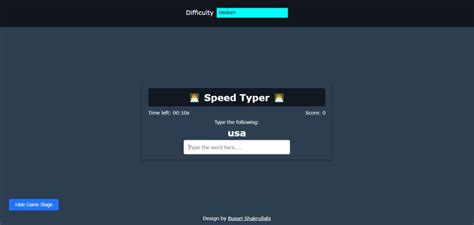 Busari Shakrudeen On Linkedin Typing Game Using Html Css And
