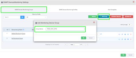 Creating New Device Monitoring Groups And Profiles Network Monitoring Tools