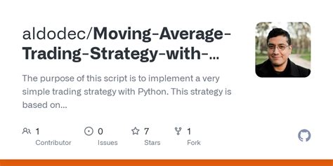 Github Aldodecmoving Average Trading Strategy With Python The