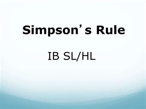 Lesson 3 Simpsons Rule Pptx