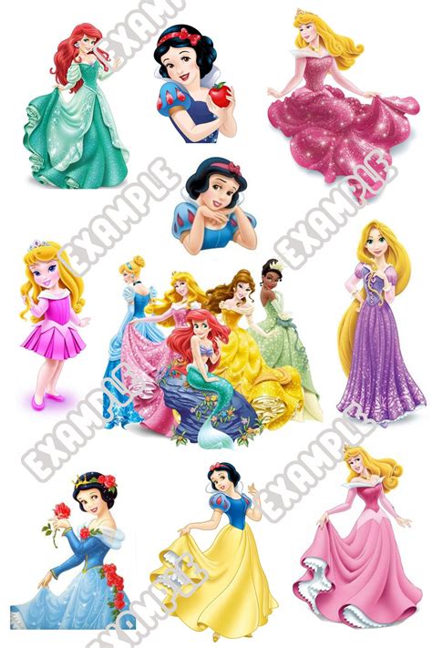48 Qty Princess Clipart Png Instant Digital Download Cinderella Tiana