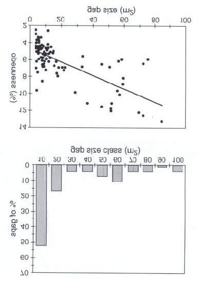 A Frequency Distribution Of Sizes Of Canopy Gaps That Occurred