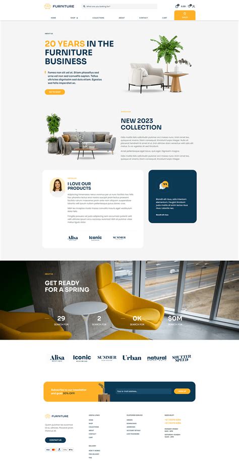 furniture e commerce website using wordpress on behance