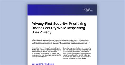 Privacy First Security
