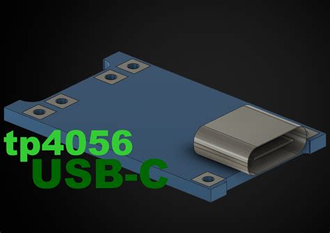 Tp4056 Usb C Model Li Ion Charge Circuit 3d Model By Liangodesigns Download Free Stl Model