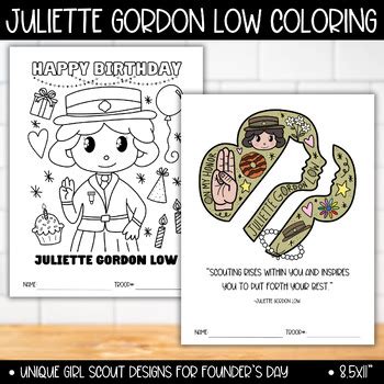 Juliette Gordon Low Birthday Coloring Page