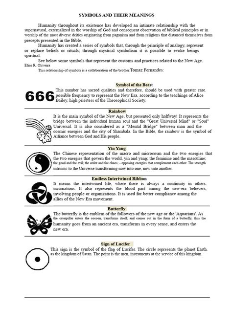 New Age Symbols And Their Meanings Pdf New Age Satan