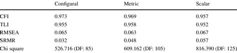 Goodness Of Fit Statistics For Tests Of Measurement Invariance