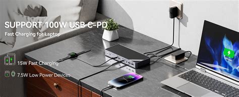 Minisopuru Dual Monitor Kvm Switch Docking Station For Laptop And Desktop With 4k