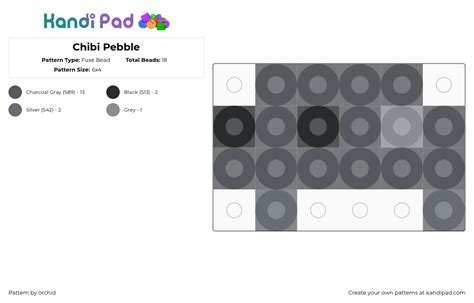 Chibi Pebble Fuse Bead Pattern Kandi Pad Kandi Patterns Fuse Bead Patterns Pony Bead Patterns