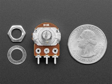 Panel Mount 10k Dual Linear Potentiometer [10k Dual Linear] Id 3392