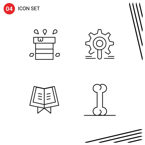 User Interface Pack Of 4 Basic Filledline Flat Colors Of Bag Configuration Resistant Gear Holy